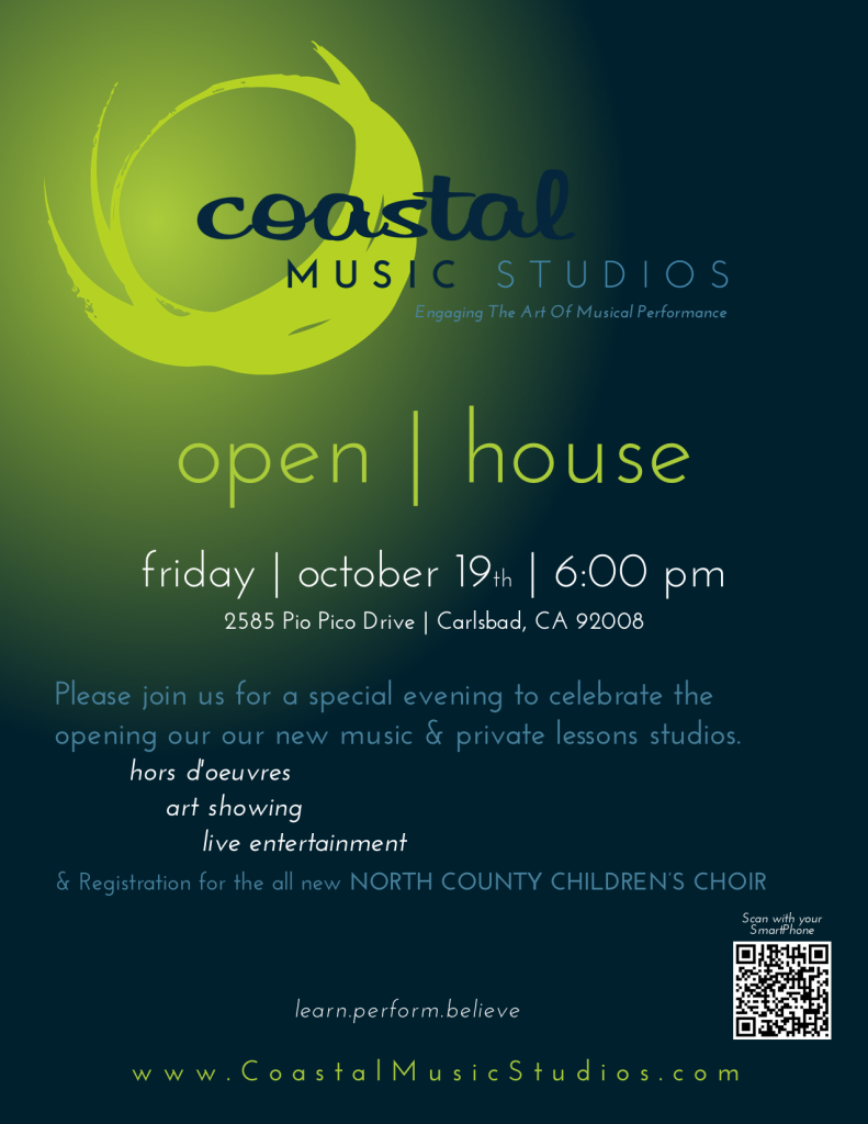 Open House | Friday, October 19th | Coastal Music StudiosOpen House ...