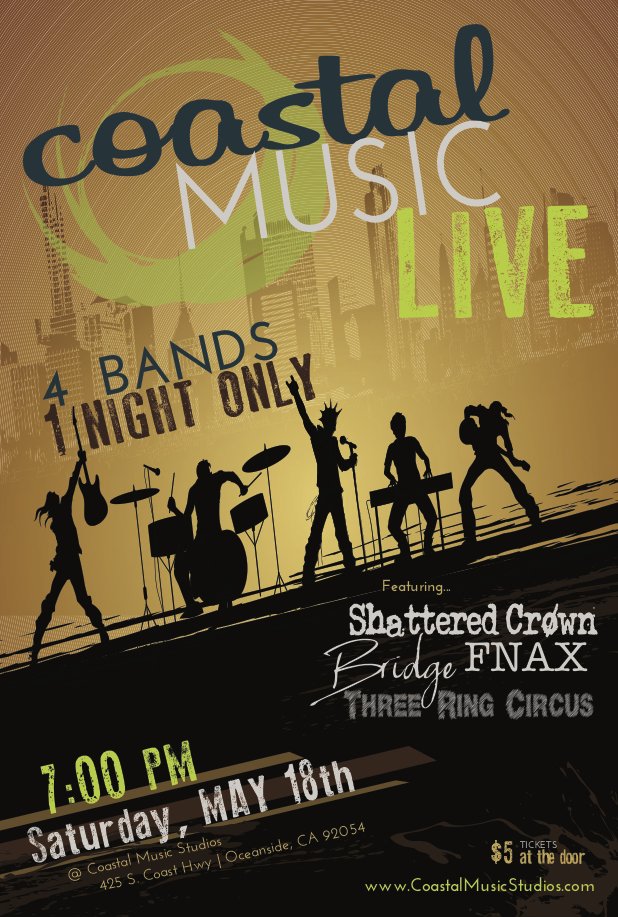Announcing Our First Ever Student Band Show!!! | Coastal Music ...